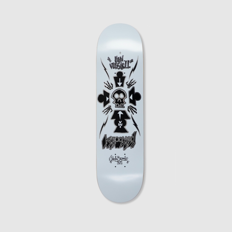 Krooked Van Wastell Redux Deck White | Fast Times Skateboard
